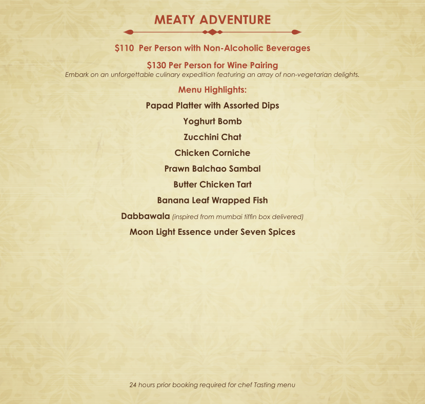 Seven Spices Tasting Menu - Explore the Best of Indian Flavors